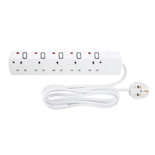Buy Geepas 5 Way 5 Meter Sockets Extension Board Online in UAE - Wigme