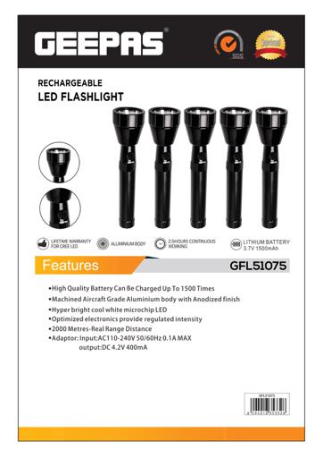 Buy Geepas 5 In 1 Rechargeable Family Pack Led Flashlight - Hyper ...