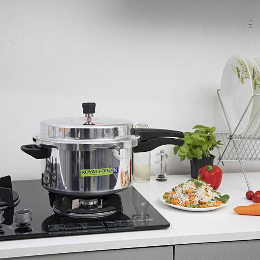 Buy Royalford 7.5L Aluminum Pressure Cooker - Comfortable Handle Evenly ...