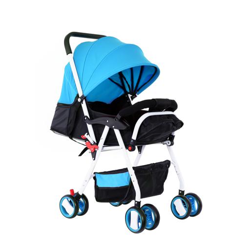Buy Baby Plus Blue Stroller Cum Pram, 0-36 M Online in UAE - Wigme