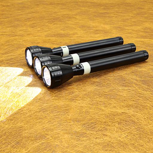 3 IN 1 Family Pack Rechargeable Led Flashlight Geepas GFL4658