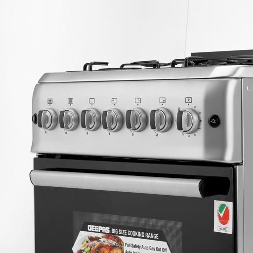 Geepas 60*60 Cm Cooking Range | 4 Gas Burners | Oven lamp | Convection ...