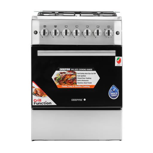 Geepas 60*60 Cm Cooking Range | 4 Gas Burners | Oven lamp | Convection ...