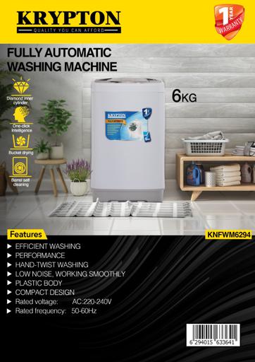 Krypton Fully Auto Top Load Washing Machine - 6kg