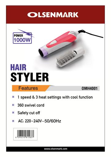 Buy Olsenmark Hair Styler - 1 Speed & 3 Heat Setting - Safety Cut-Off ...