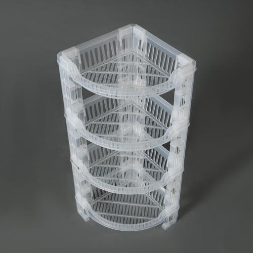 Royalford 4 Layer Transparent Corner Rack