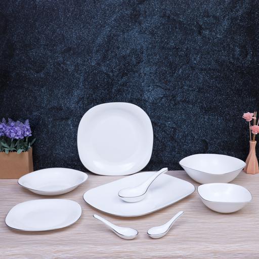 Buy Royalford Opal Ware Soft Square Dinner Set, 36 Pcs Online in UAE ...