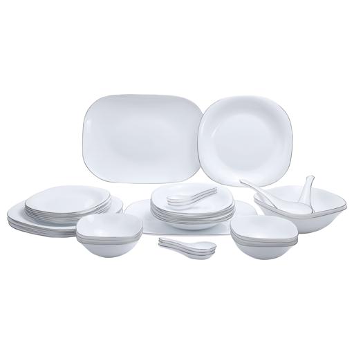 Buy Royalford Opal Ware Soft Square Dinner Set, 36 Pcs Online in UAE ...