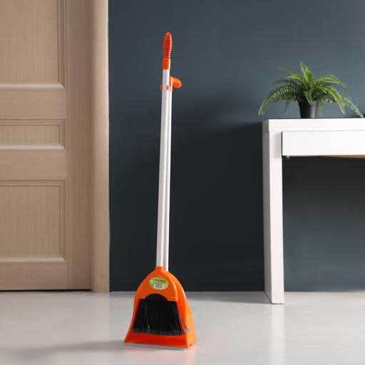 Royalford RF7139 Plastic Broom With Dustpan Set