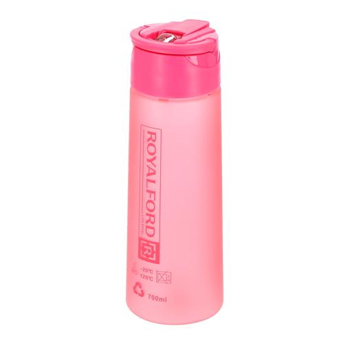 Royalford RF7578PN 700ml Water Bottle - Reusable Water Bottle Wide Mouth with Hanging Clip ...